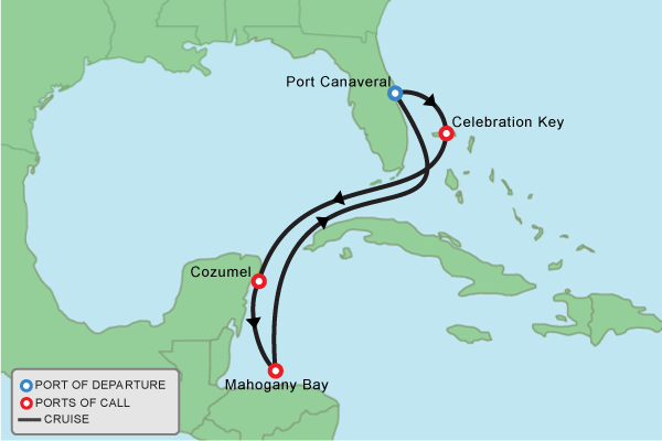 Map of carnival cruise route 60 photos - Arptravels.com