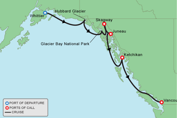 7 Night Voyage of the Glaciers with Glacier Bay - Southbound on Grand ...